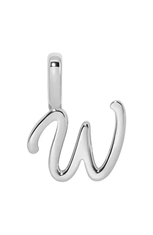 MADE BY MARY Script Initial Charm - Silver Initial W