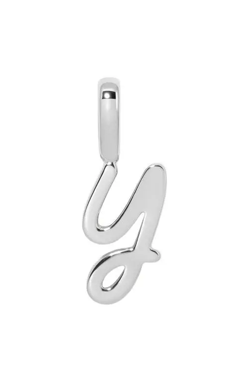 MADE BY MARY Script Initial Charm - Silver Initial Y