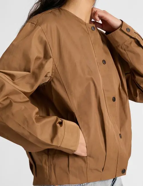 ALBARAY Pleat Hem Bomber Jacket