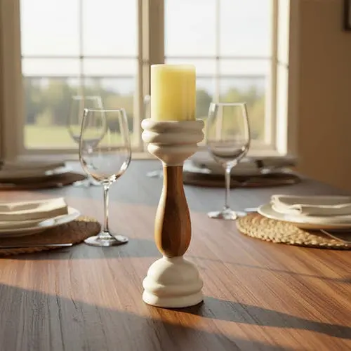 MELA ARTISANS Signature Pillar Candleholders - Black