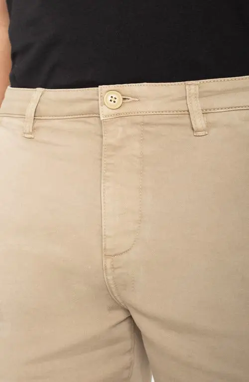 LIVERPOOL 8-inch Flat Front Knit Twill Shorts - Khaki