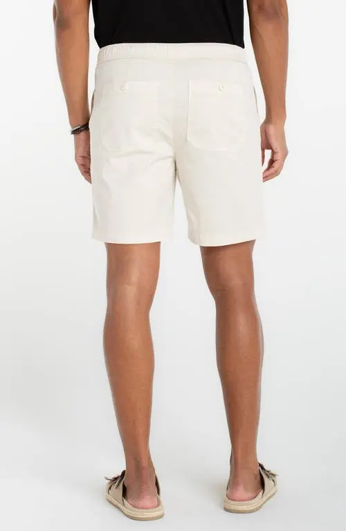 LIVERPOOL Cotton Drawstring Shorts - Parchment