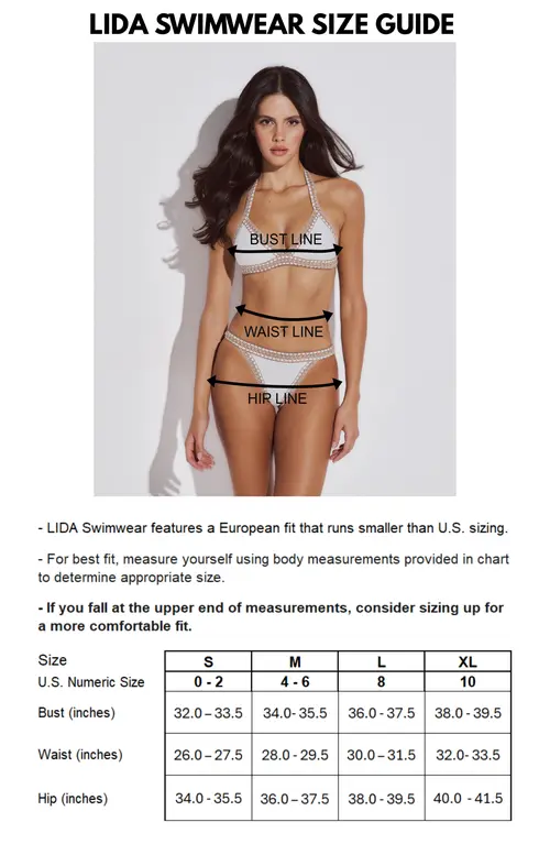 LIDA SWIMWEAR Anna Bikini Crop Top - Sand Leopard