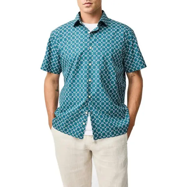Rodd & Gunn Crown Hill Short Sleeve Button-up Shirt - Bluestone