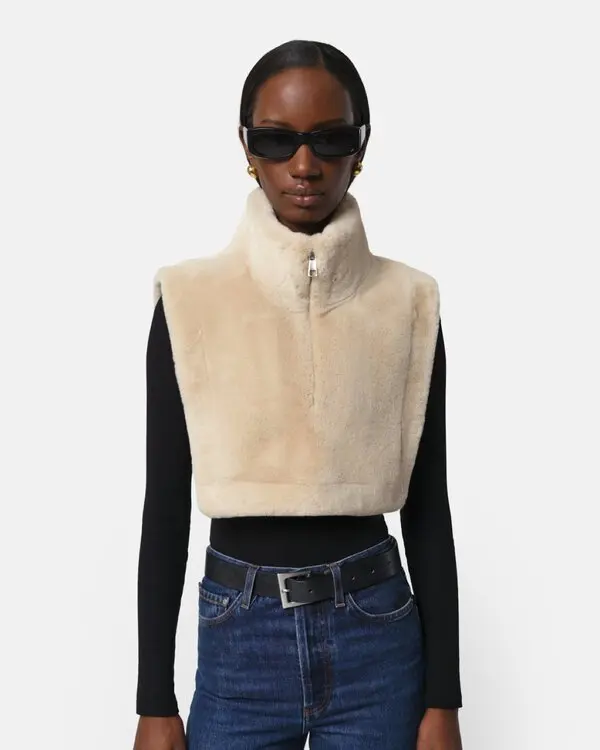 Apparis Jamie Dickey Shawl Collar - Latte