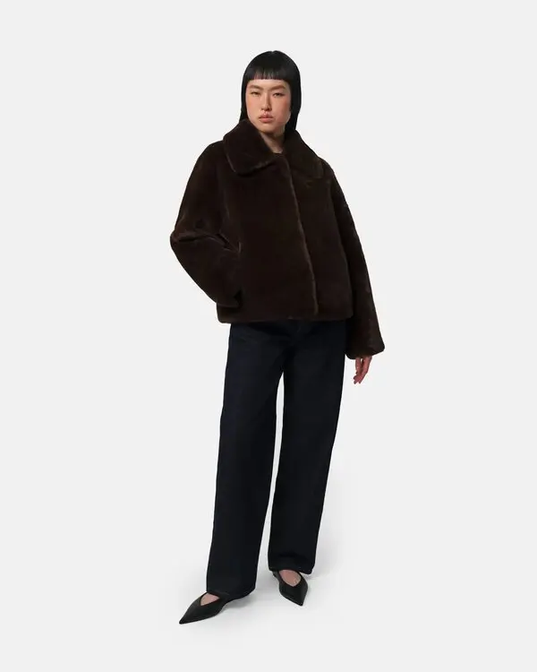 Apparis Elis Short Coat - Espresso