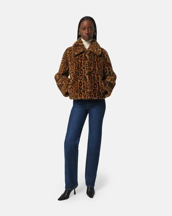 Apparis Elis Short Pluche™ Coat - Leopard