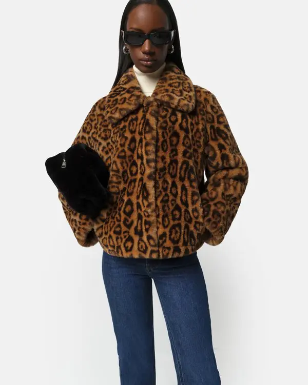Apparis Elis Short Pluche™ Coat - Leopard
