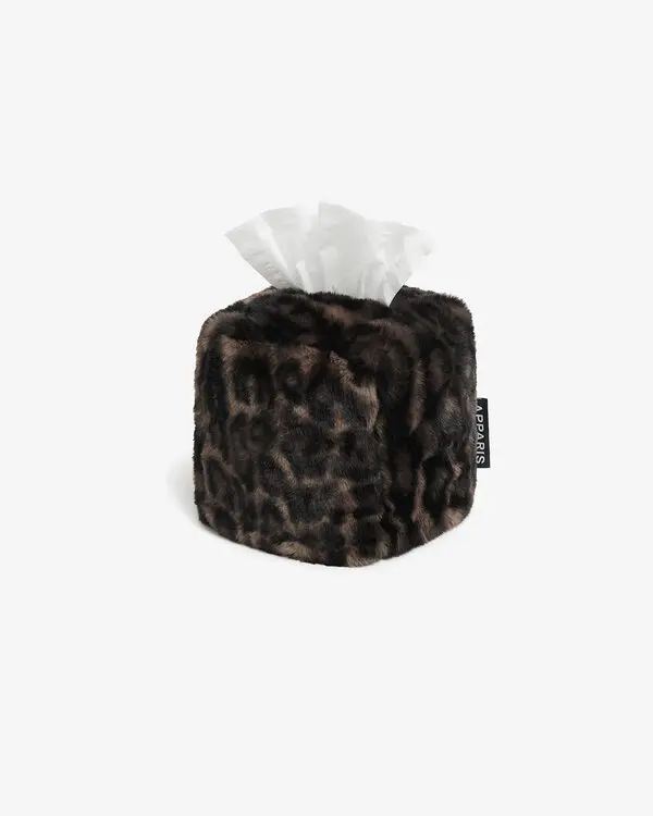 Apparis Davey Tissue Box Cover - Dark Leopard