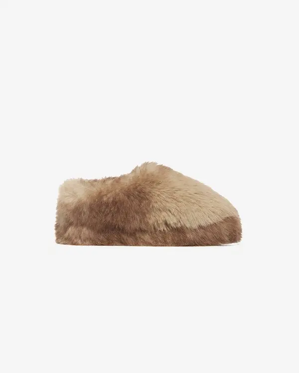 Apparis Misha Mink Slipper - Blonde Mink