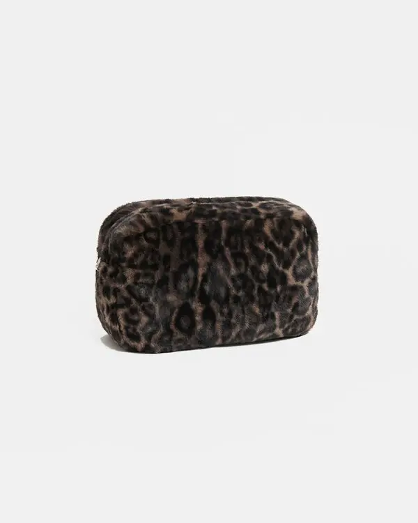 Apparis Jumbo Noor Pluche™ Travel Pouch - Dark Leopard