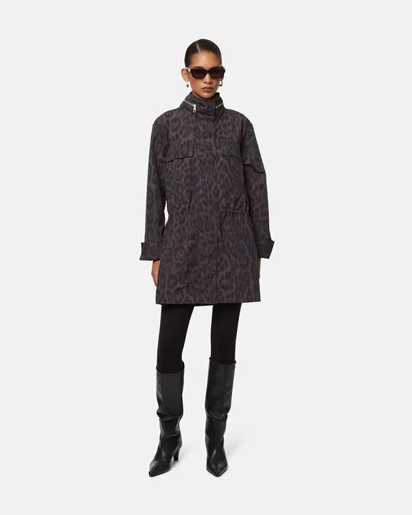 Apparis Printed Rain Jacket - Dark Leopard