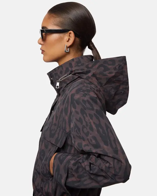 Apparis Printed Rain Jacket - Dark Leopard