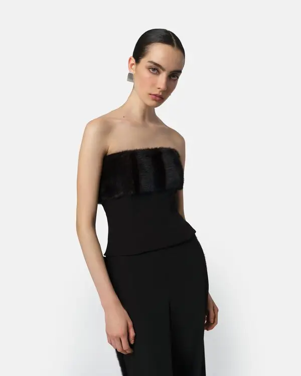 Apparis Ivy Tube Top - Noir/noir Multi
