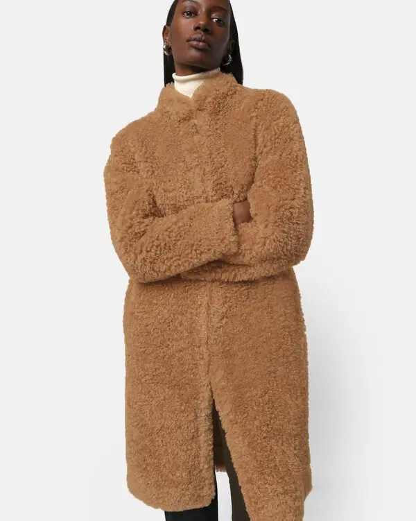 Apparis Jude Bouclette Overcoat - Camel