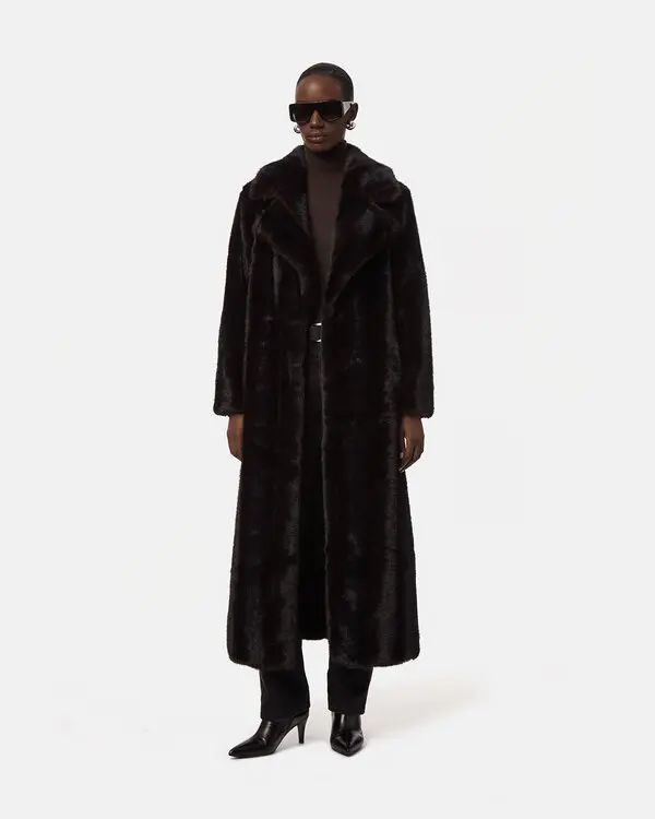 Apparis Gabrielle Maxi Coat - Noir Multi