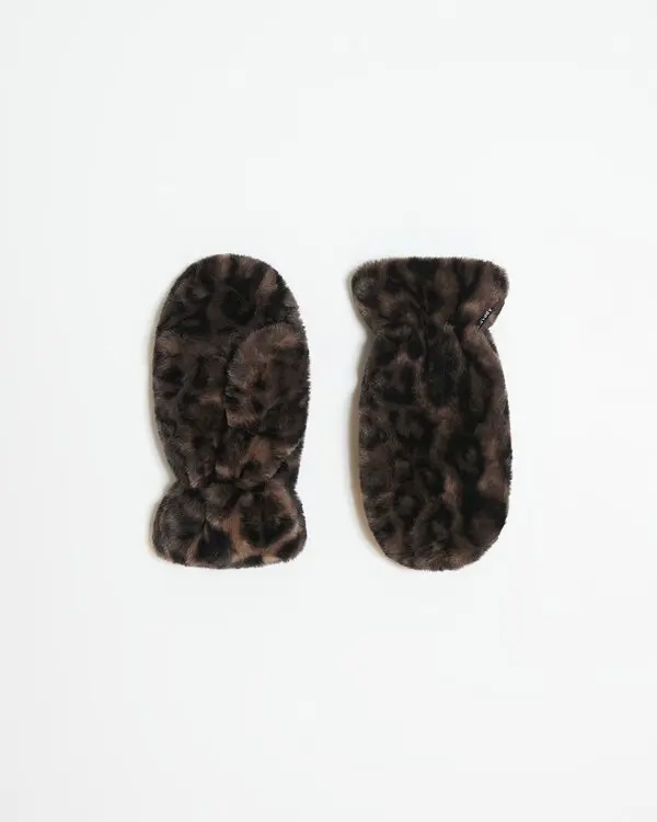 Apparis Coco Mittens - Dark Leopard