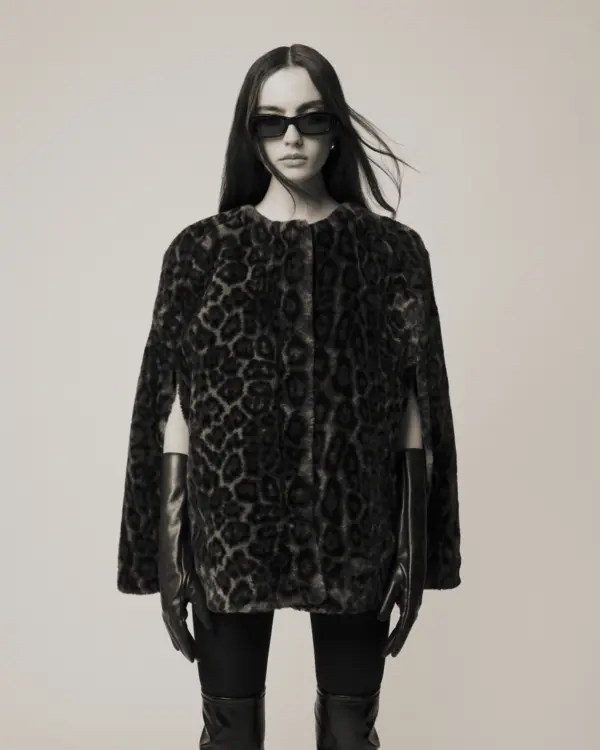 Apparis Sloane Leopard Cape - Dark Leopard