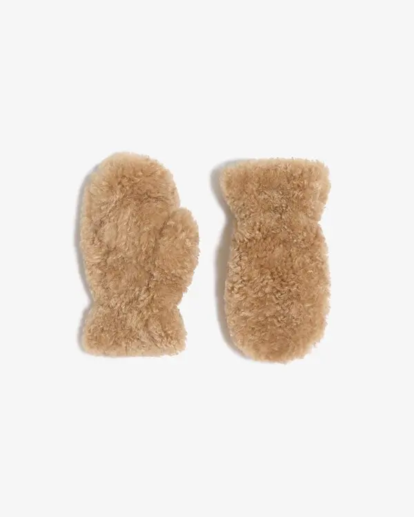 Apparis Coco Bouclette Mittens - Camel