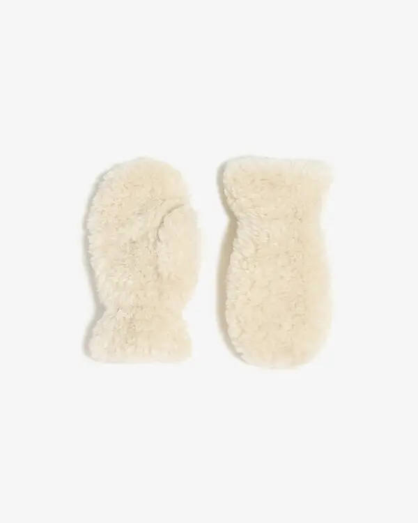 Apparis Coco Bouclette Mittens - Oat