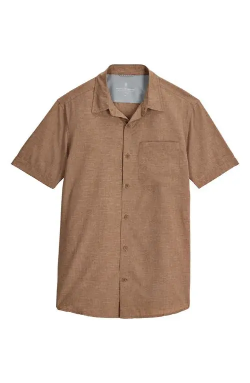 Royal Robbins Amp Lite Ii Short Sleeve Button-up Shirt - Walnut Heather