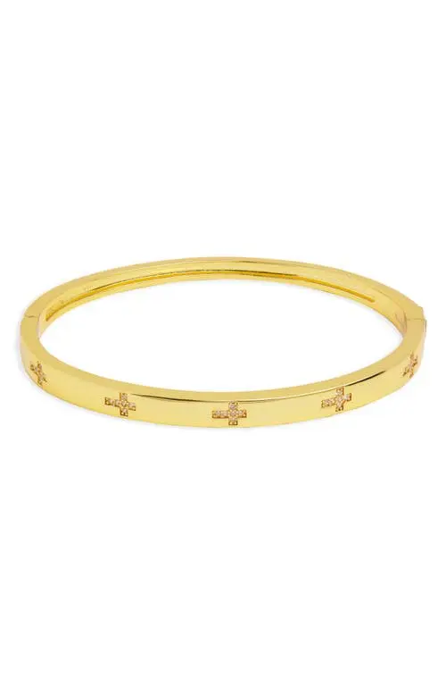 Argento Vivo Cross And Link Bracelet Set - Gold
