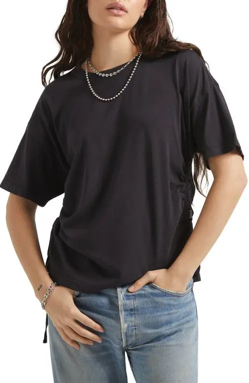 Brixton Organic Cotton Ruched T-shirt - Black