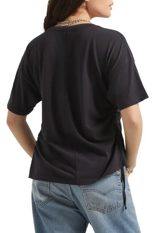 Brixton Organic Cotton Ruched T-shirt - Black