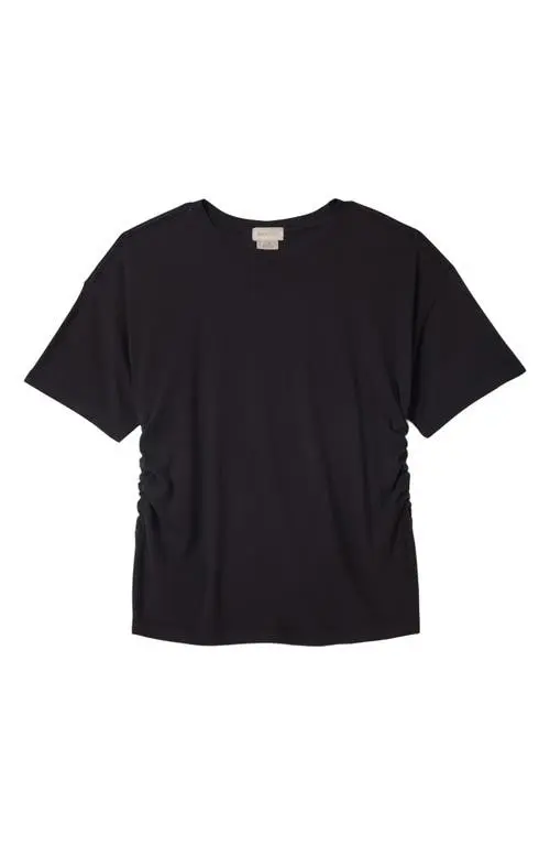 Brixton Organic Cotton Ruched T-shirt - Black