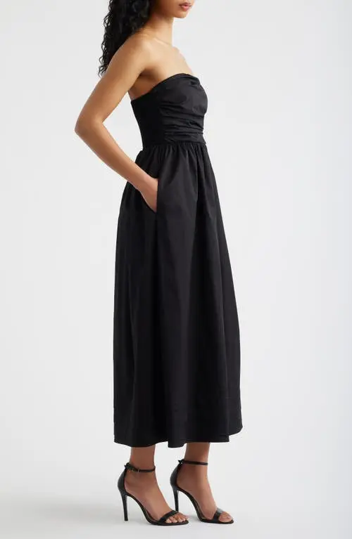 Lulus Strapless Cotton-blend Midi Dress