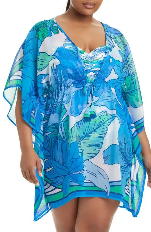BLEU BY ROD BEATTIE Semisheer Cover-up Caftan - Cool