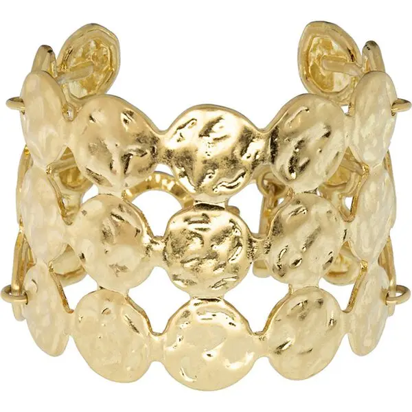 MARLYN SCHIFF Ophelia Disc Statement Cuff - Gold