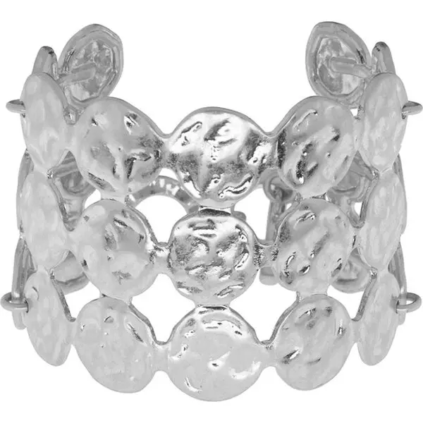 MARLYN SCHIFF Ophelia Disc Statement Cuff - Silver