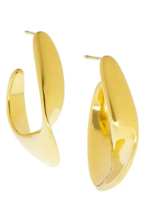MARLYN SCHIFF Collette Wavy Hoop Earrings - Gold