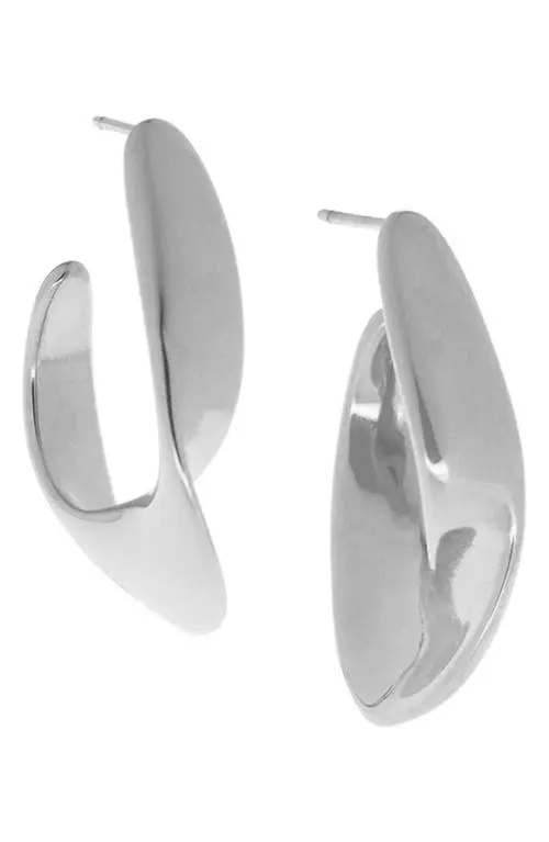 MARLYN SCHIFF Collette Wavy Hoop Earrings - Silver