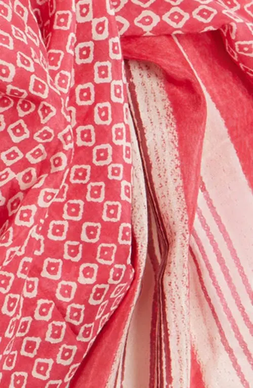 Isabel Marant Étoile Lucilia Geo Stripe Cotton & Silk Pareo - Red