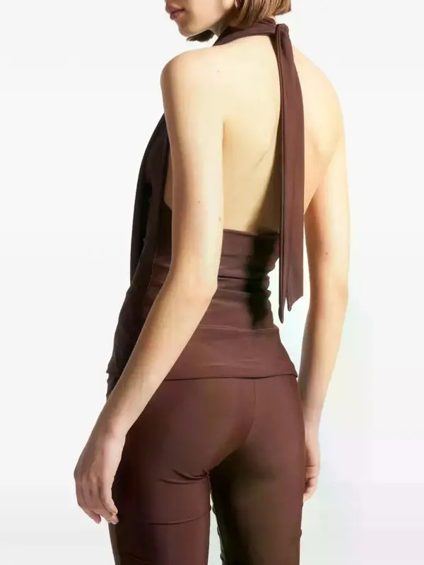Manière De Voir Draped Halterneck Top