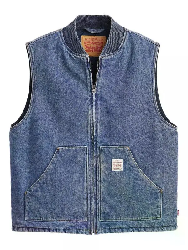 LEVI'S Sansome Zip-pocket Gilet - Blue