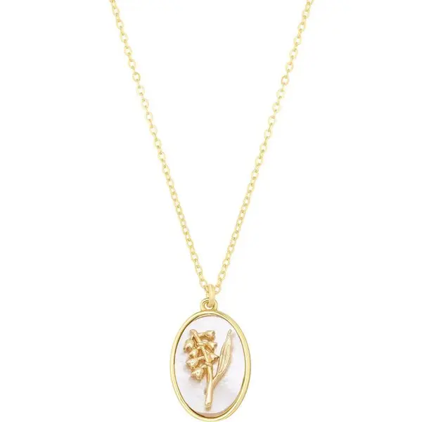 SET & STONES Katrina Birth Flower Necklace - Gold/may