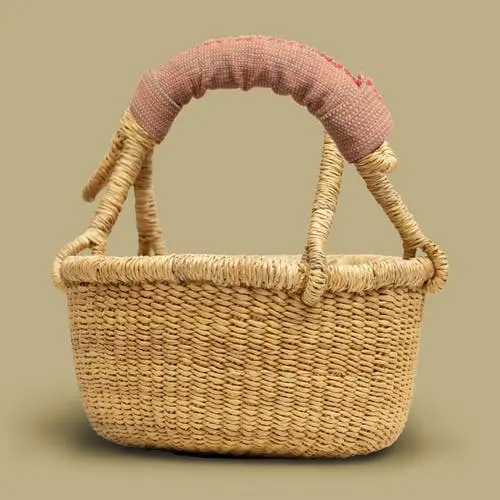 INDEGO AFRICA Mini Bolga Basket - Beige