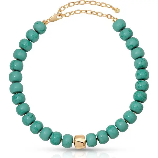 Ettika Semiprecious Stone Statement Necklace - Turquoise