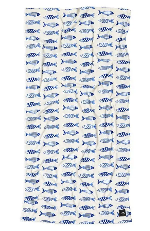 SLOWTIDE Sardines Beach Towel - White