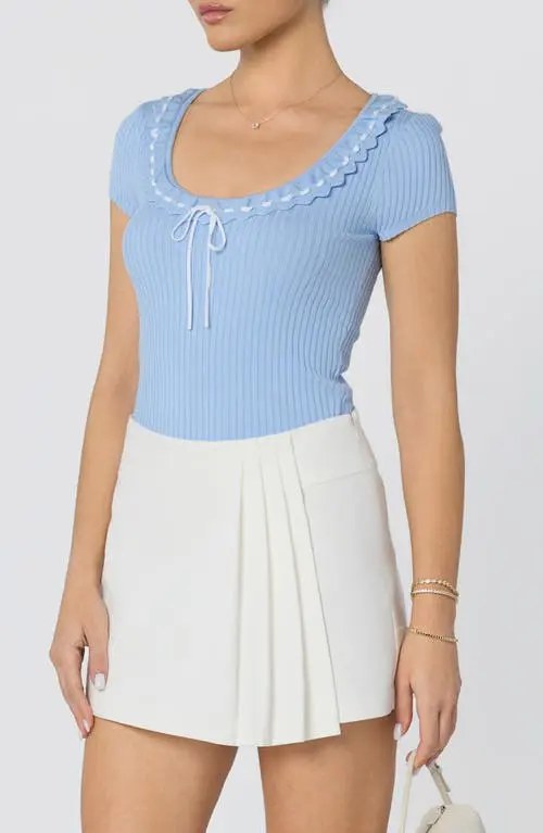 Astr The Label Lina Knit Top - Blue