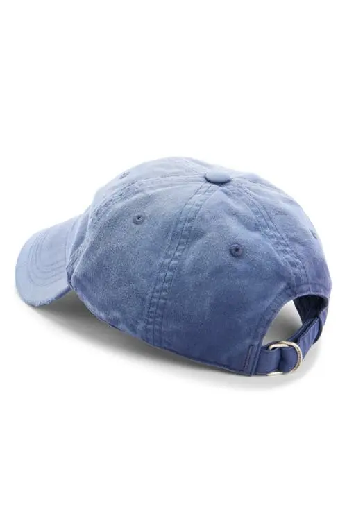 Acne Studios Cotton Twill Baseball Cap With Logo - Navy
