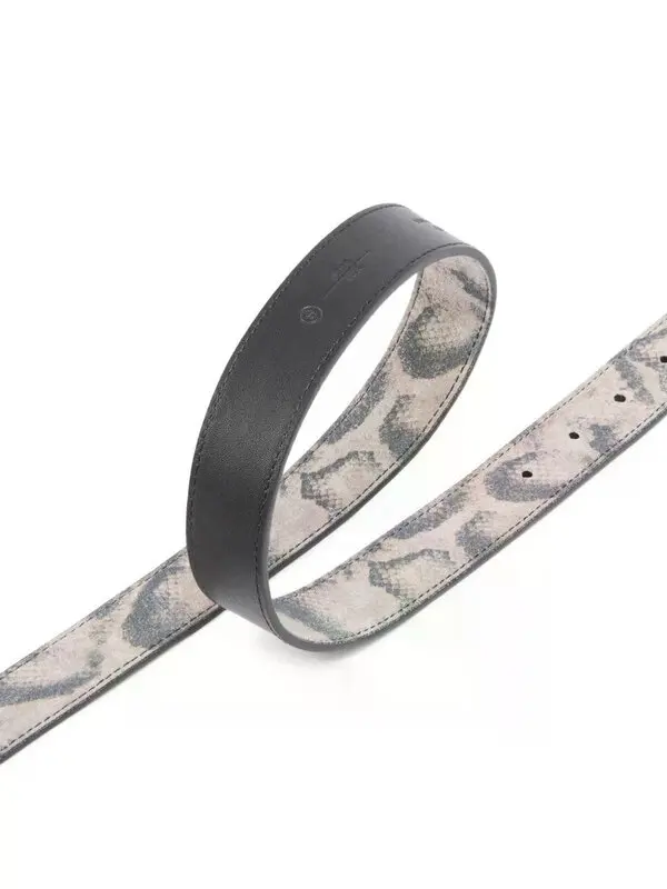 Pinko Bird Buckle Patterned Belt - Grey