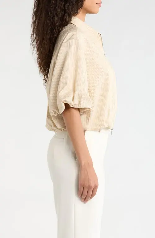 Vince Camuto Stripe Crop Bubble Jacket