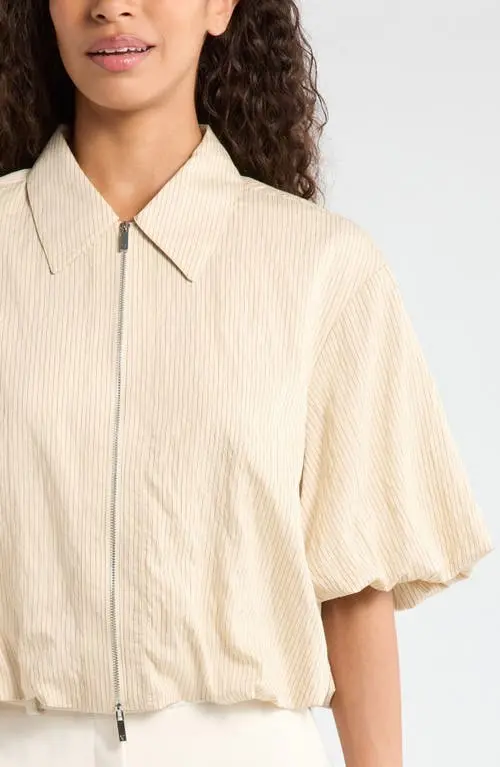 Vince Camuto Stripe Crop Bubble Jacket
