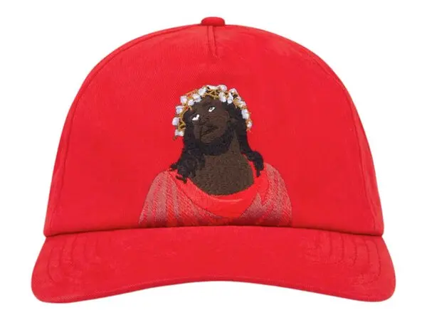 DENIM TEARS Black Jesus Cap - Red