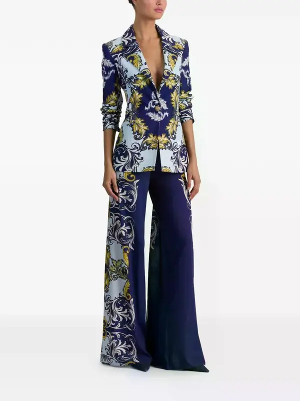 Alice + Olivia Printed Blazer - Blue