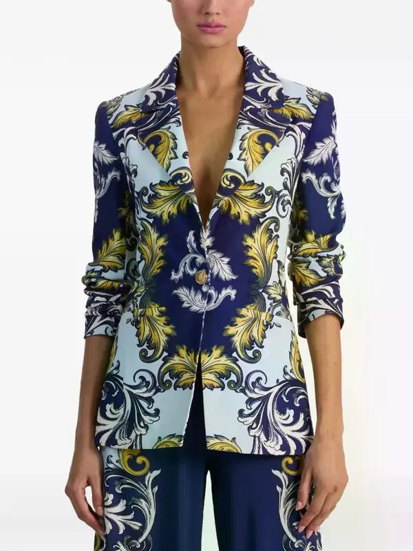 Alice + Olivia Printed Blazer - Blue